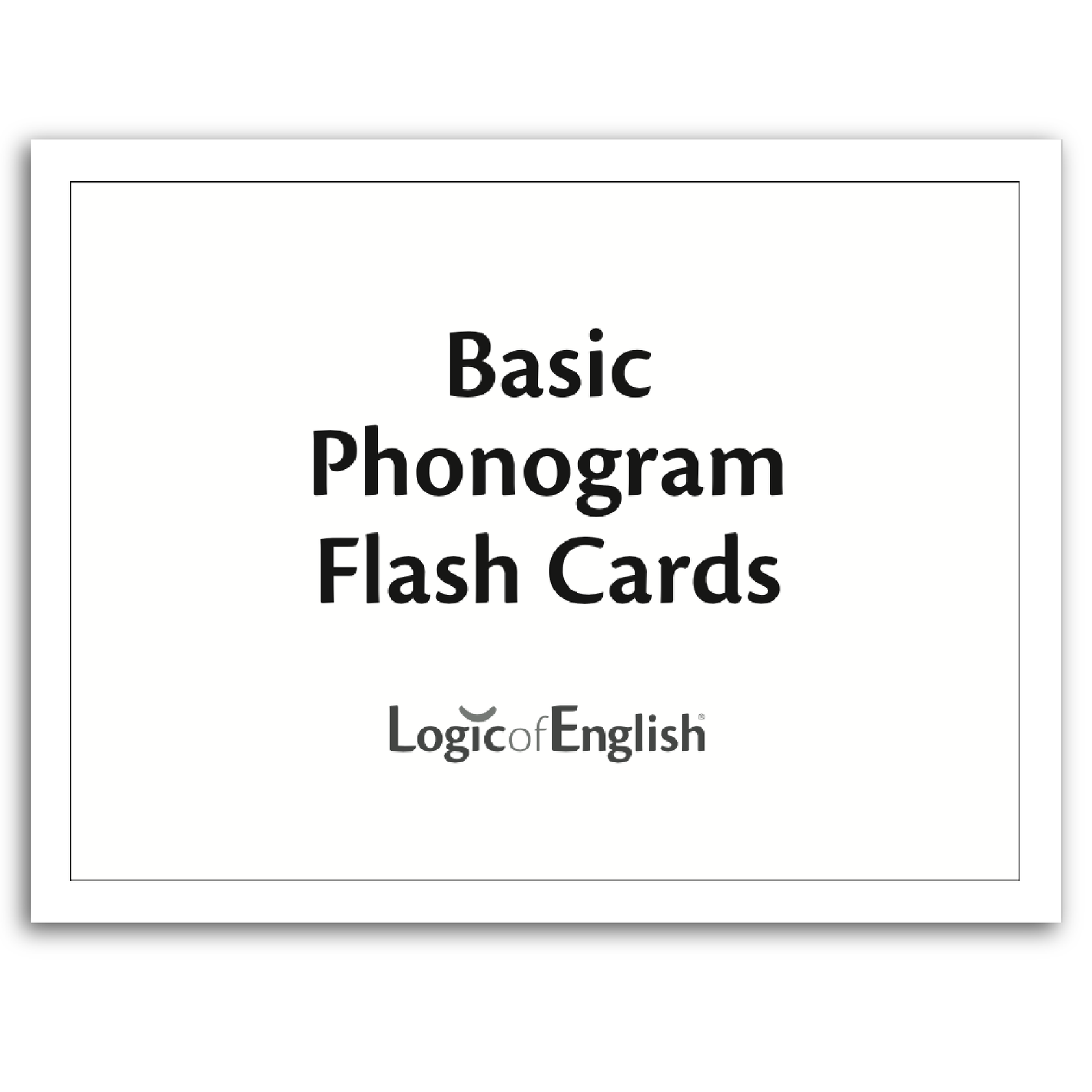 Basic Phonogram Flash Cards! – Logic Of English