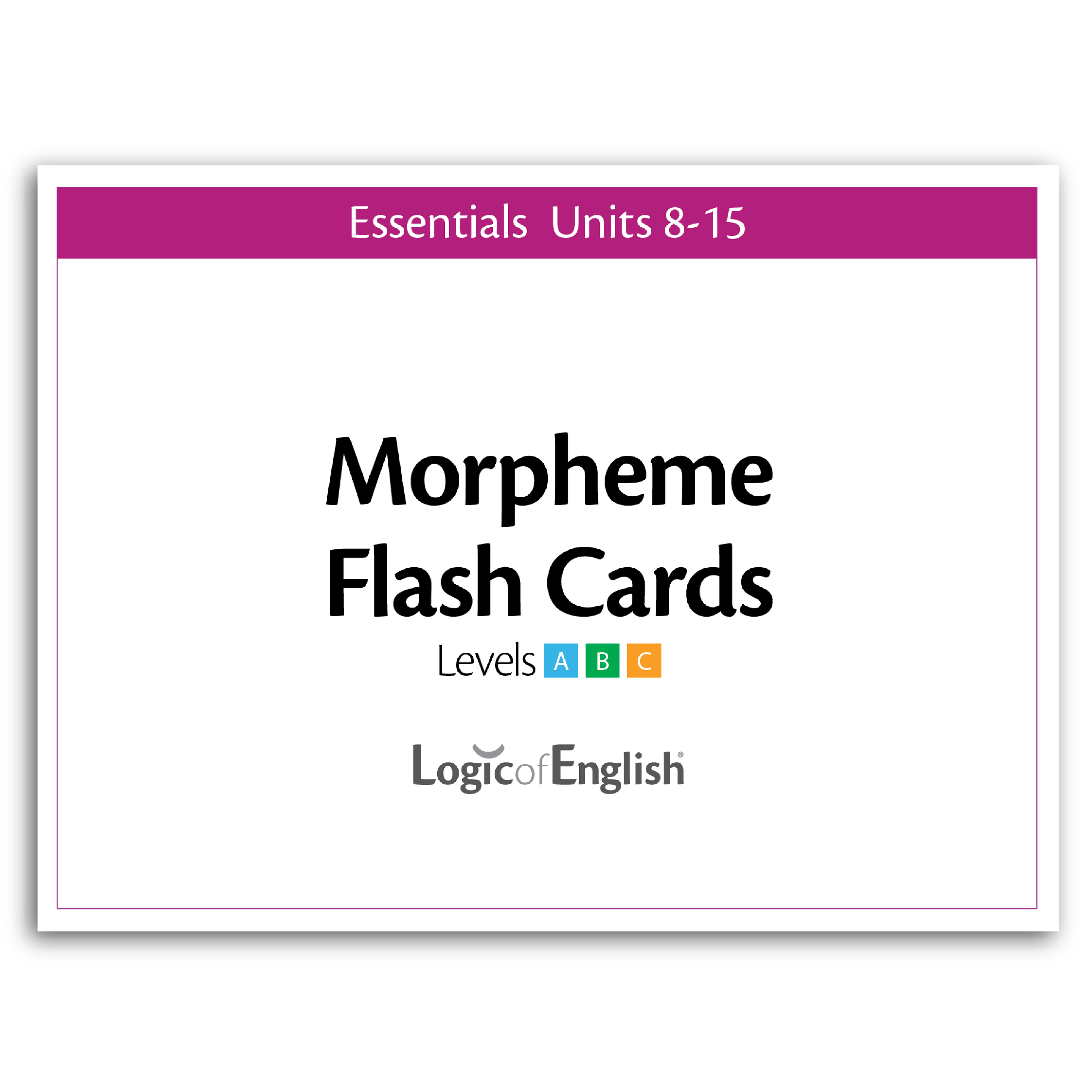 Essentials 8-15 Morpheme Flash Cards – Logic Of English