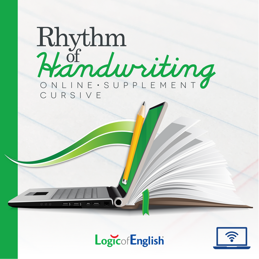 Rhythm of Handwriting Desk Strip - Cursive – Logic Of English