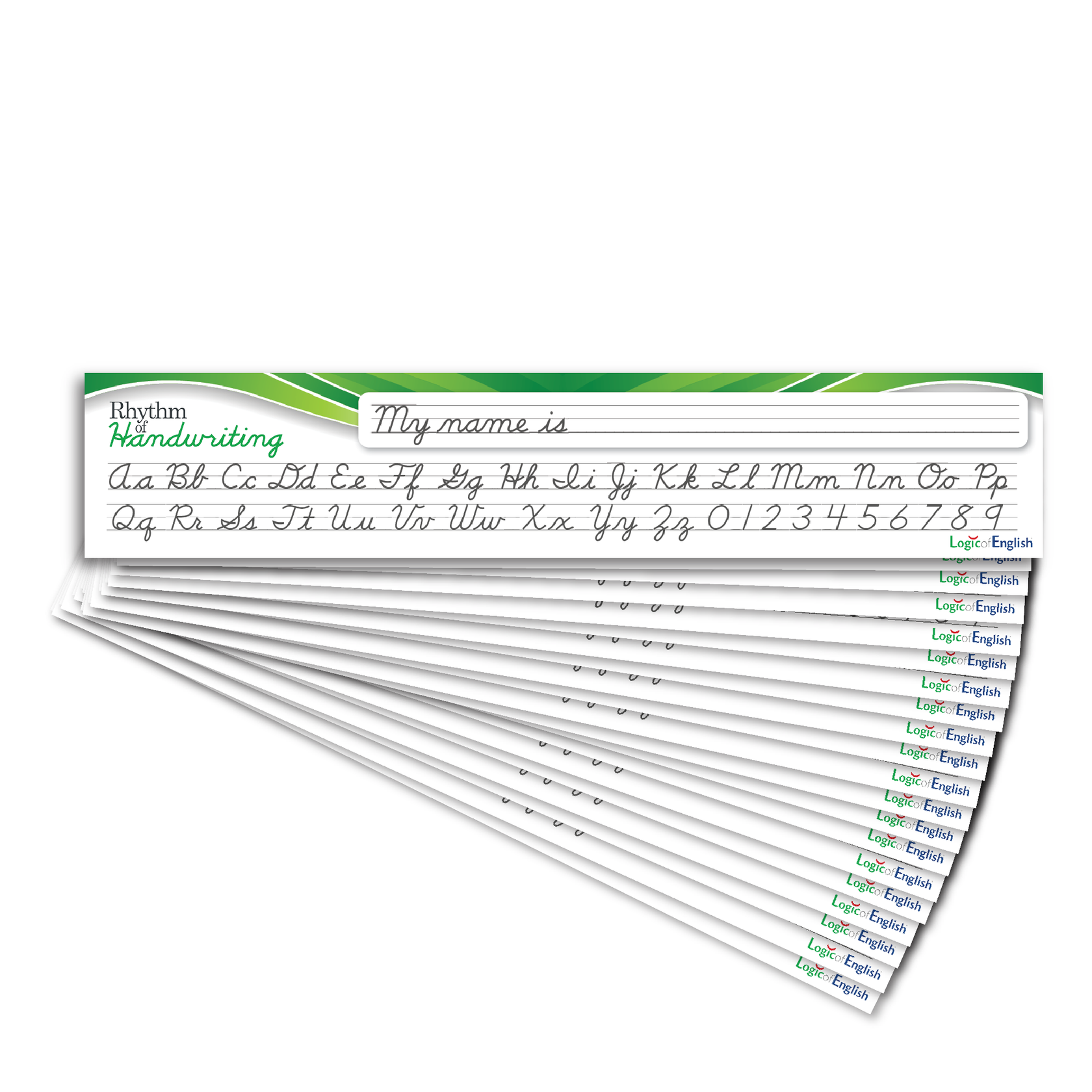 Rhythm of Handwriting Desk Strip - Cursive – Logic Of English