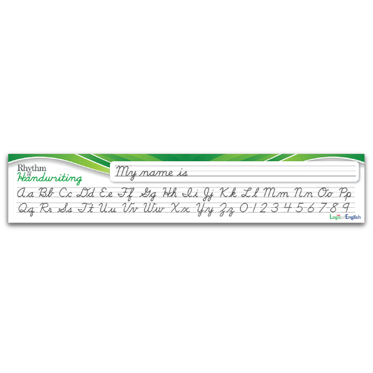 Rhythm of Handwriting Desk Strip - Cursive – Logic Of English