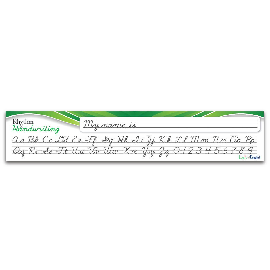 Rhythm of Handwriting Desk Strip - Cursive – Logic Of English